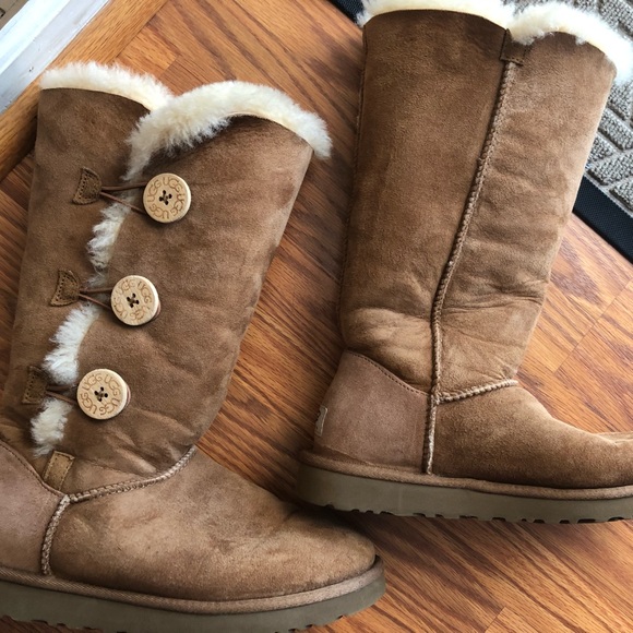 UGG | Shoes | Ugg Tall Bailey Button In Chestnut Size 7 | Poshmark